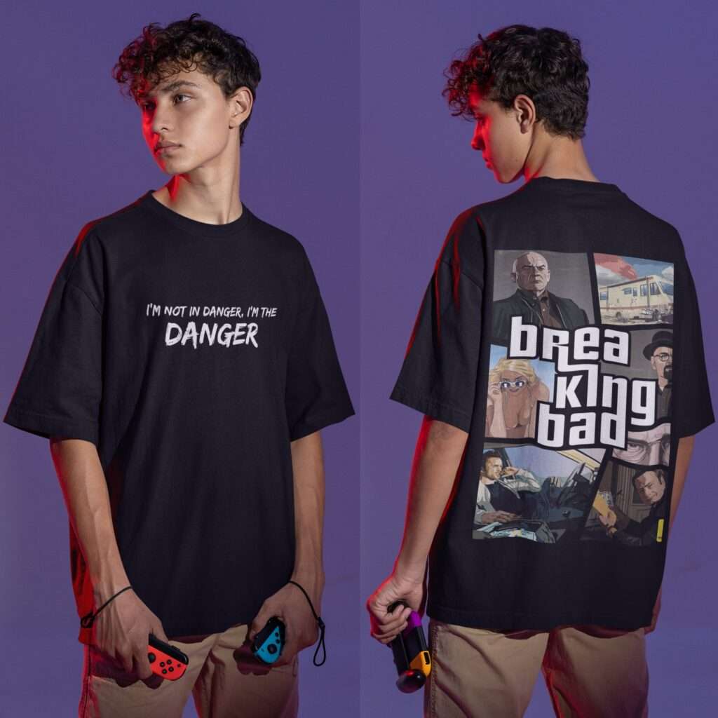Breaking Bad 200 GSM Bio-wash Cotton Oversize Round Neck Daily Wear T ...